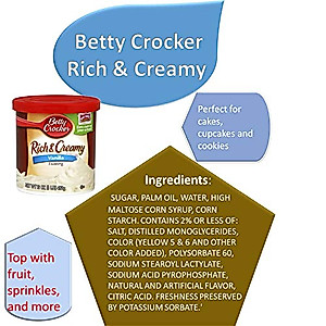 White Cake and Vanilla Frosting Snack Fun Bundle 2 cake mixes 15.2oz 2 Vanilla Frosting Tubs 16oz and Snack Fun Shopping Pad