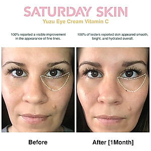 Saturday Skin Brightening Duo Set Yuzu Sleeping Mask and Bright Eye Cream Vitamin C Retinol Niacinamide Face Moisturizer Overnight Anti-Aging