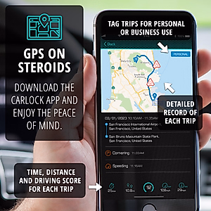 CARLOCK Anti Theft Car Device - Real Time 4G Car Tracker & Car Alarm System. Comes with Device & Phone App. Tracks Your Car in Real Time & Notifies You Immediately of Suspicious Behavior.OBD Plug&Play
