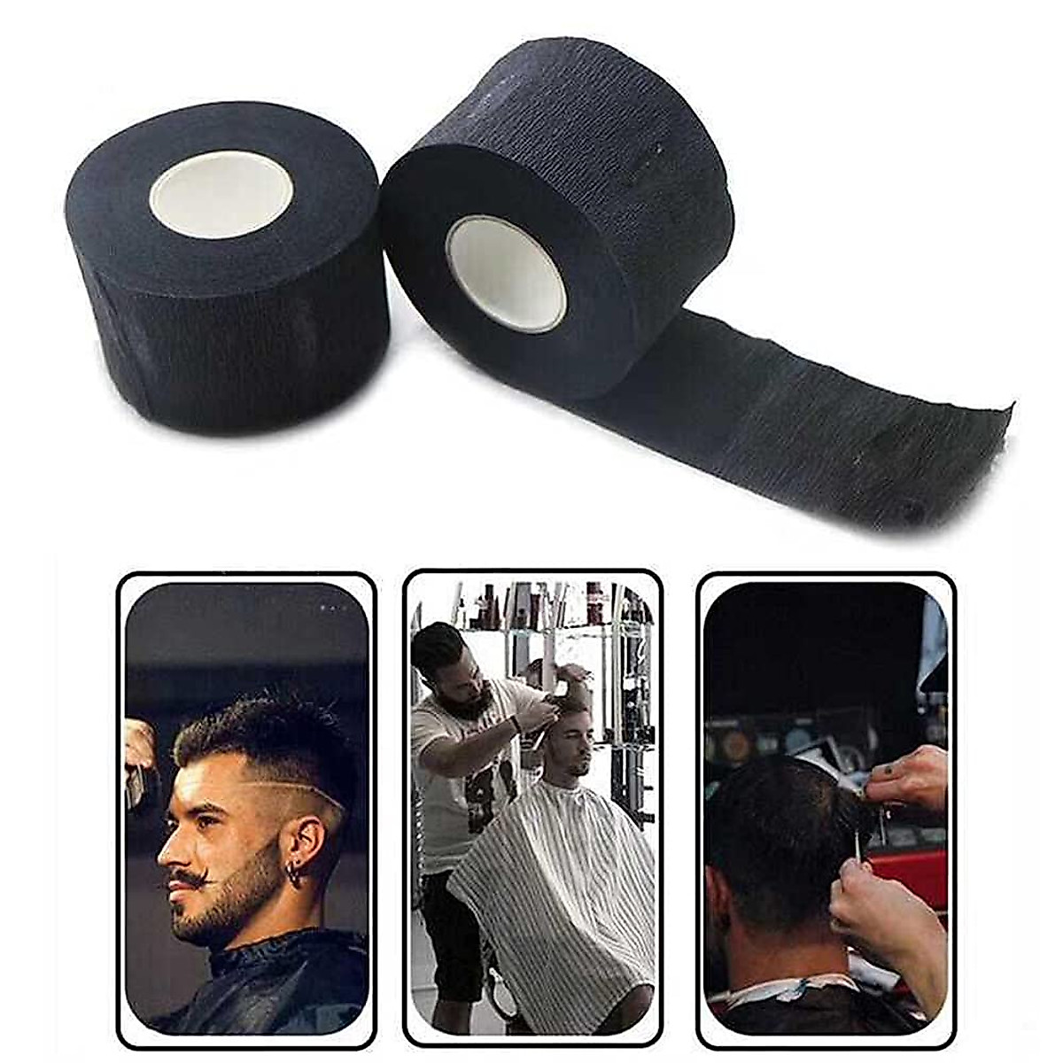 1 Roll Disposable Barber Neck Strips Neck Paper Professional Stretchy Paper Neck Band for Salon Haircut Styling
