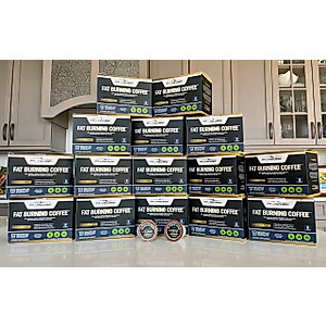 Fat Burning Keto Coffee K Cup Pods- Organic Colombian Roast Infused With Green Tea Antioxidants, Skinny Diet Friendly, Fitness & Weight Loss Friendly