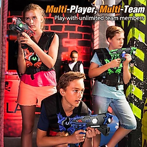 Stlloys Laser Tag, Laser Tag Guns Set of 4 with Vests, Upgraded Infrared Lazer Tag Game, Laser Tag Set 4 Player for Kids Adults, Toys for Kids Ages 6 7 8 9 10 11 12+ Year Old Boy