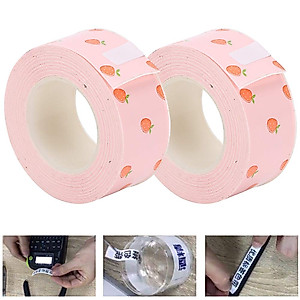 2 Packs Print Label Tape for Labeler Durable Thermal Paper Clear Writing Suitable High Temperatures Width Length
