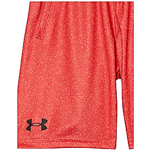 Under Armour Boys' Renegade 3.0 Printed Shorts , Red (600)/Black , Youth Medium
