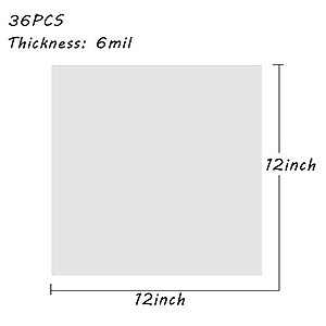 Jekkis 36 Pieces 6mil Blank Stencil Sheets 12x12 Inch, Clear Plastic Acetate Sheet for Craft, Mylar Templates Material for Vinyl Cutting