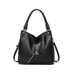 Tote Shoulder Handbags for Women, Vintage Large Capacity Crossbody Hobo Bag with Tassel Decoration