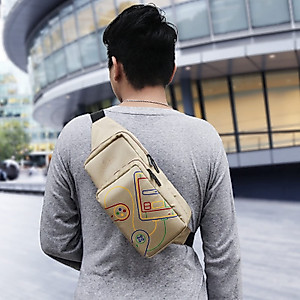 Steam Deck Carrying Bag, Switch/Switch OLED console&Accessories Travel Carrying Case, Mini Retro Console Style Travel Bag, Small Portable Sling Crossbody Shoulder Bag for Hiking Walking Biking (Gold)