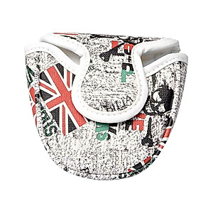 Seacloud Golf Mallet Head Cover UK Flag Putter Cover with Magnetic Closure Golf Club Headcover