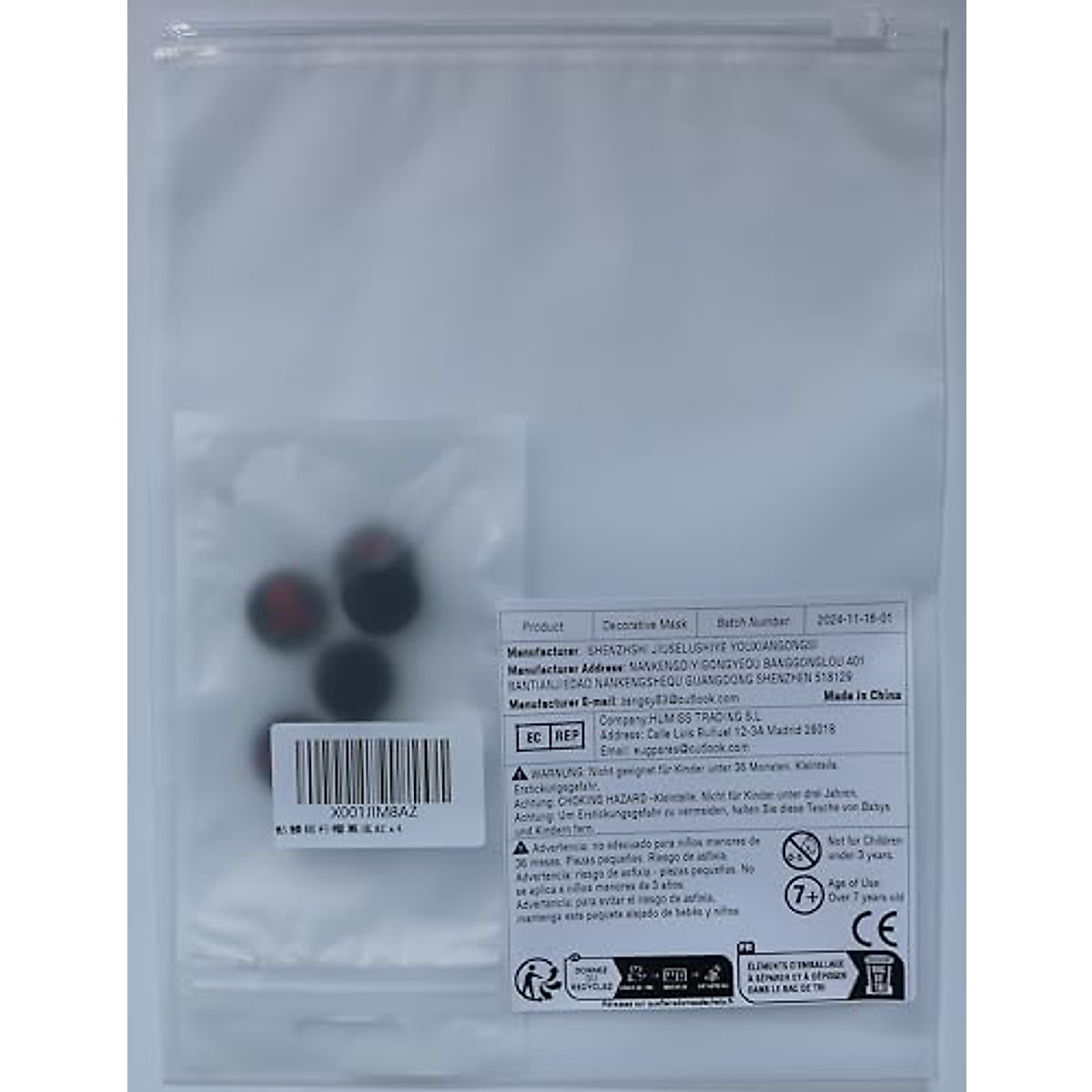 9CDeer Performance Joystick Analog Stick Thumb Grips Set of 6 Compatible with PS5, PS4, Xbox Series X/S Xbox One, Switch Pro Controller Skull Black & Red