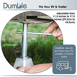 Dumble RV Stabilizer Jacks Camper Leveling Blocks 2-Pack – Heavy Duty Leveling Blocks for Trailer, Camper, Motorhome