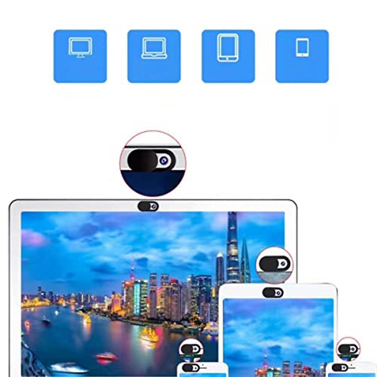 Webcam Cover 7 Packs, Ultra-Thin Camera Cover Privacy Protector, Cover Slide for Laptop/Mac/MacBook Air/iPad/iMac/PC/, Cell Phone Webcam Covers Laptop Accessories