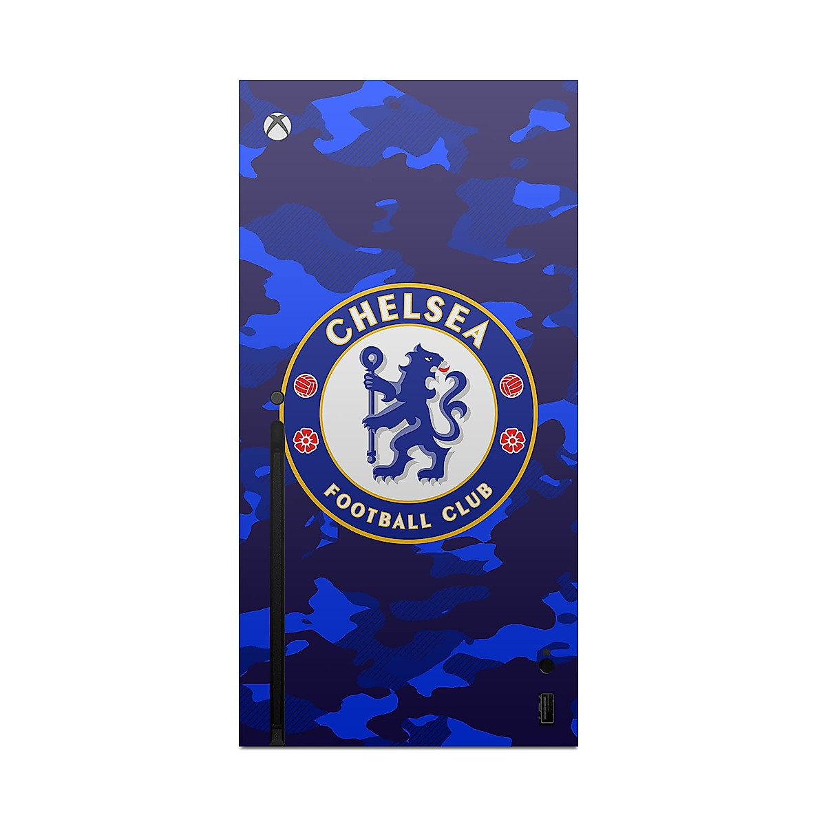 Head Case Designs Officially Licensed Chelsea Football Club Camouflage Mixed Logo Vinyl Sticker Gaming Skin Case Cover Compatible with Xbox Series X Console