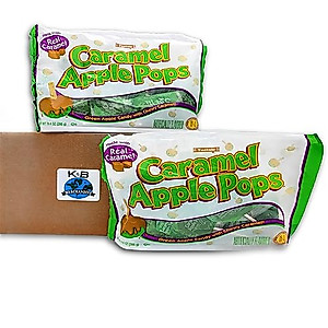 Tootsie Caramel Apple Pops - Green Apple Lollipop Candy (Two Packs 18.8 ounces in total) Individually Wrapped Hard Candy- Gluten-Free & Peanut-Free Each order is bundled with a sturdy K&B Merchandise box