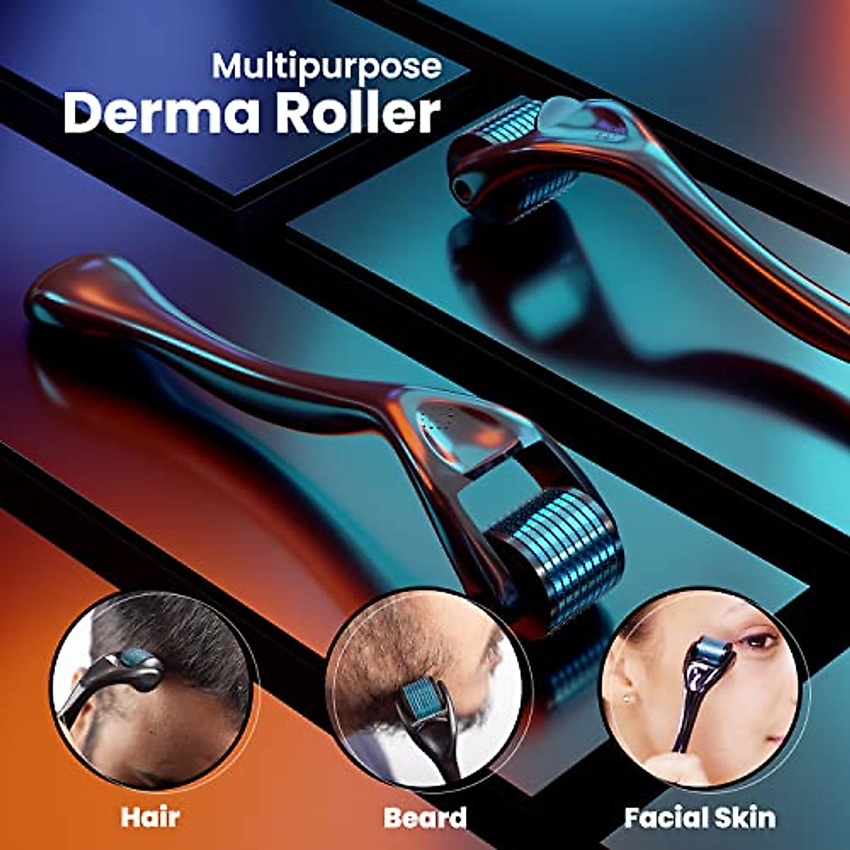ROSELYNBOUTIQUE Derma Roller for Hair Beard Facial Skin Face 540 Microneedle 0.25mm Cosmetic Beauty Instrument