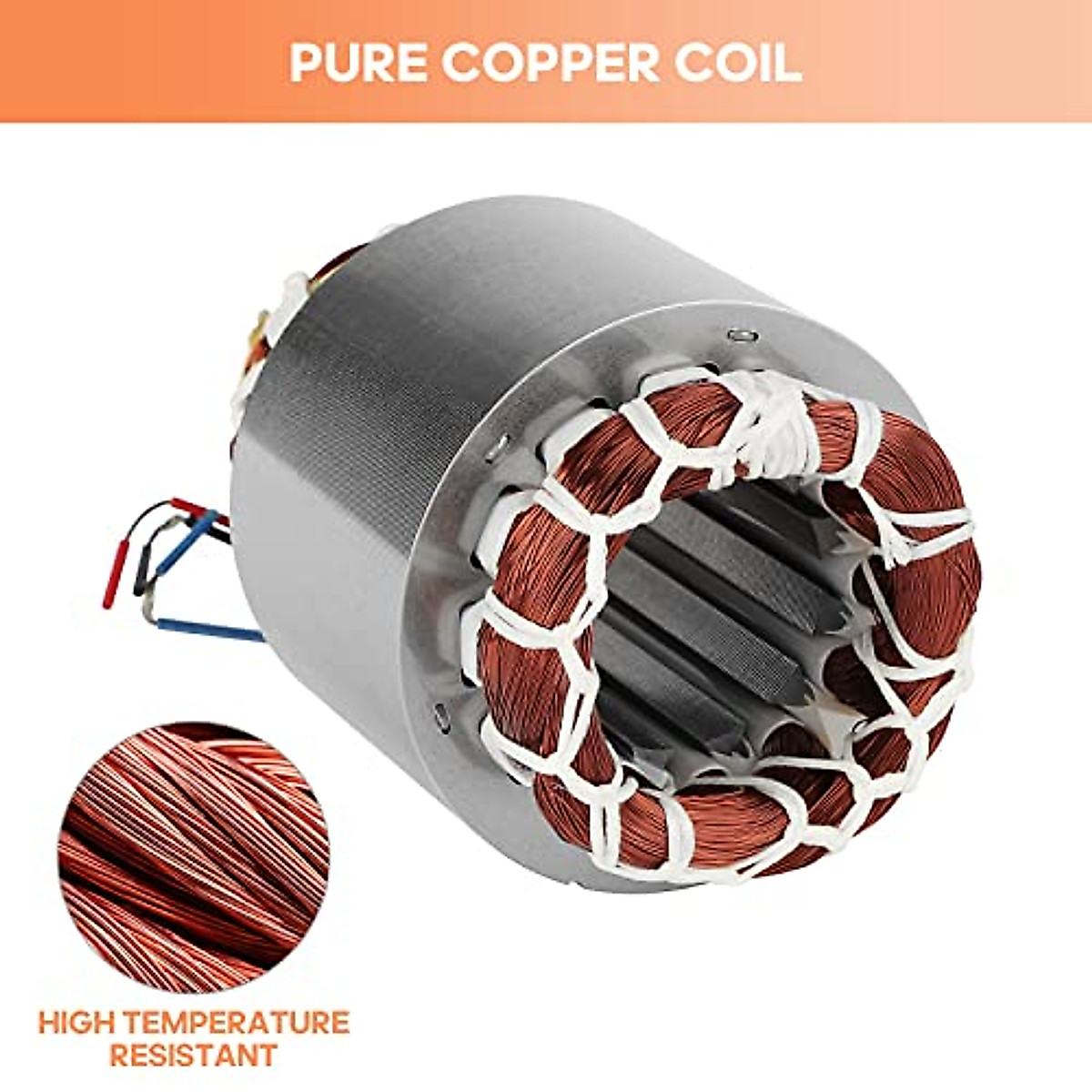 GPOAS 50W Concrete Vibrator Vibration Motor Single Phase AC 110V 3600RPM,Aluminum Alloy Case Electric Asynchronous Vibrating Vibrators for Shaker Table(50W)