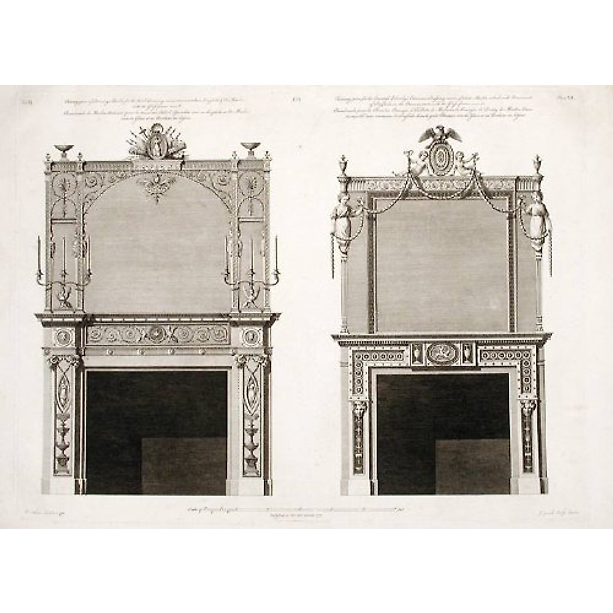Two Chimney-pieces in the Great Withdrawing-room and the Countess of Derby's Dressing-room.