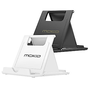 MoKo 2PCS Phone/Tablet Stand, Desktop Holder for 4-11" Device, Fit with iPhone 16/Pro/Pro Max/Plus, iPhone 15/Pro/Pro Max/Plus, iPhone 14/Pro/Pro Max/Plus, iPhone 13/Pro/Pro Max/Plus
