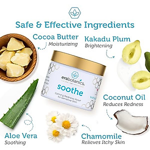 Era Organics Cream Redness Relief Moisturizer- Soothing Redness Relief for Face with Manuka Honey, MSM, Chamomile - Calming Moisturizer for Face - Redness Face Cream Made in USA