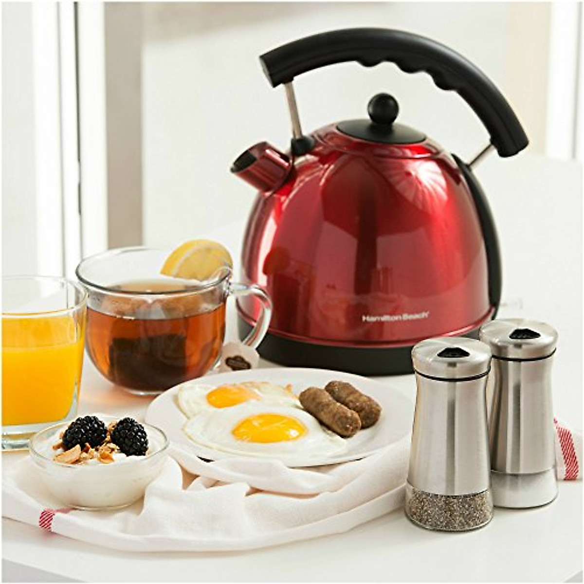 CHEFVANTAGE Salt and Pepper Shakers Set with Adjustable Holes - Stainless Steel