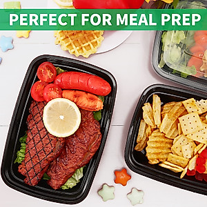 RAIHOMKIT [30 Pack 38oz Meal Prep Containers,1 Compartment Food Storage Containers with Lids,Reusable Food Prep Containers,BPA Free Plastic Containers,Stackable,Freezer/Microwave/Dishwasher Safe