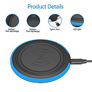 Wireless Charger 15W Max Fast Charging Pad,Compatible with iPhone 14/14 Pro/14 Pro Max/13/13 mini/12/11/11 Pro/11 Pro Max/XS Max/XS/XR/X/8,Samsung Galaxy S21/S20/Note 10/9 (No AC Adapter)