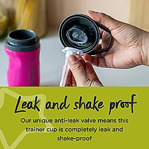 Tommee Tippee Insulated Spill-Proof Straw Cup, 12 Months+, 9oz, Toddler Training Sippy Cup, Sporty Carry Handle, Bite Resistant Spout, Pack of 2, Pink and Mint