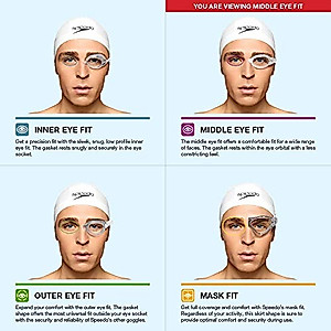 Speedo Unisex-Adult Swim Goggles Hydrosity , Mirrored Charcoal