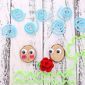 Self Adhesive Googly Wiggle Eyes, Multi Colors and Sizes Craft Sticker Eyes DIY Scrapbooking Crafts Projects Dolls Accessories(Black Mixed 100PCS)