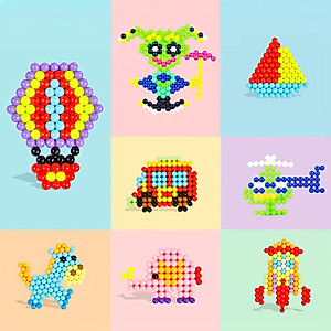 KACAGA Non-Iron Fuse Beads Set Melting Beads 24 Colors 5800 Beads 5mm Refill Pack