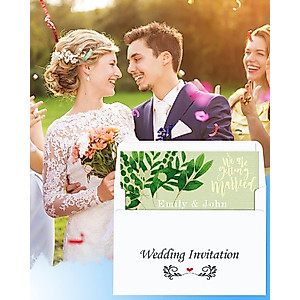 Poever Blank-Cards-and-Envelopes 60 Pack - 5 x 7 Folded Cardstock with A7 White Envelopes-for-Invitation, Heavyweight Blank-Note-Cards-and-Envelopes Self Seal Printable for Greeting Party Birthday