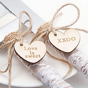 Country Style Wedding Cake Knife Shovel Server Set Silverware Stainless Wedding Party Thanksgiving Christmas (H)