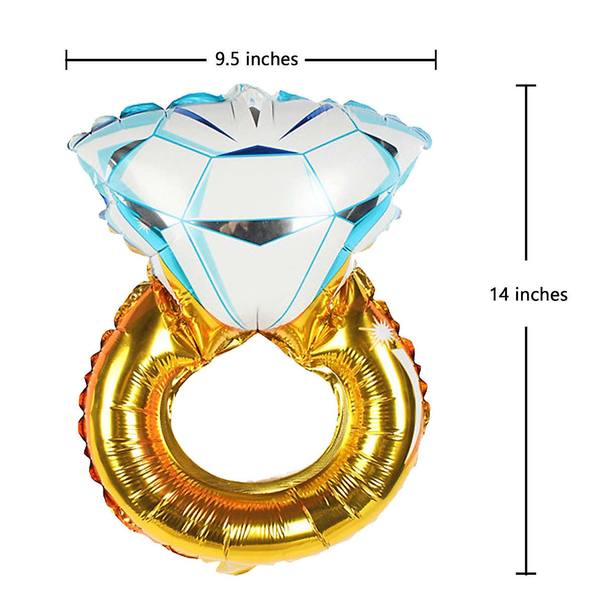 SHUNTAI 16 inch Engaged Balloons Gold Letters Banner Ring Balloon Marriage Wedding Bridal Shower Engagement Party Decorations and Supplies (Gold Theme)