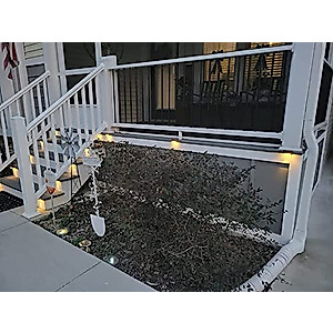 Fakoidat Solar Deck Lights, Outdoor Lighting Outside Step Lights Rainproof Backyard Decor for Garden Post Fence Stairs Backyard Railing Pool Patio Pathway Outside 16 Pack