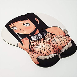 Anime Gaming Mousepad 3D Wrist Rest Desk Mat Cartoon Mouse Pad Soft Silicon Gel Mouse Mat Anti-Slip Office Mat Desk Pad with Wrist Support