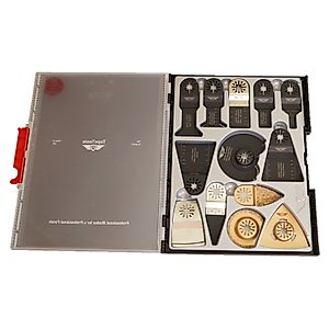 25 x TopsTools SW_UNK25 OMT Mix Blades Box Set for Bosch Fein MultiMaster (Non-StarLock) Makita Milwaukee Genesis Chicago Craftsmen Nextec Rockwell Ryobi Hitachi Multi Tool Accessories