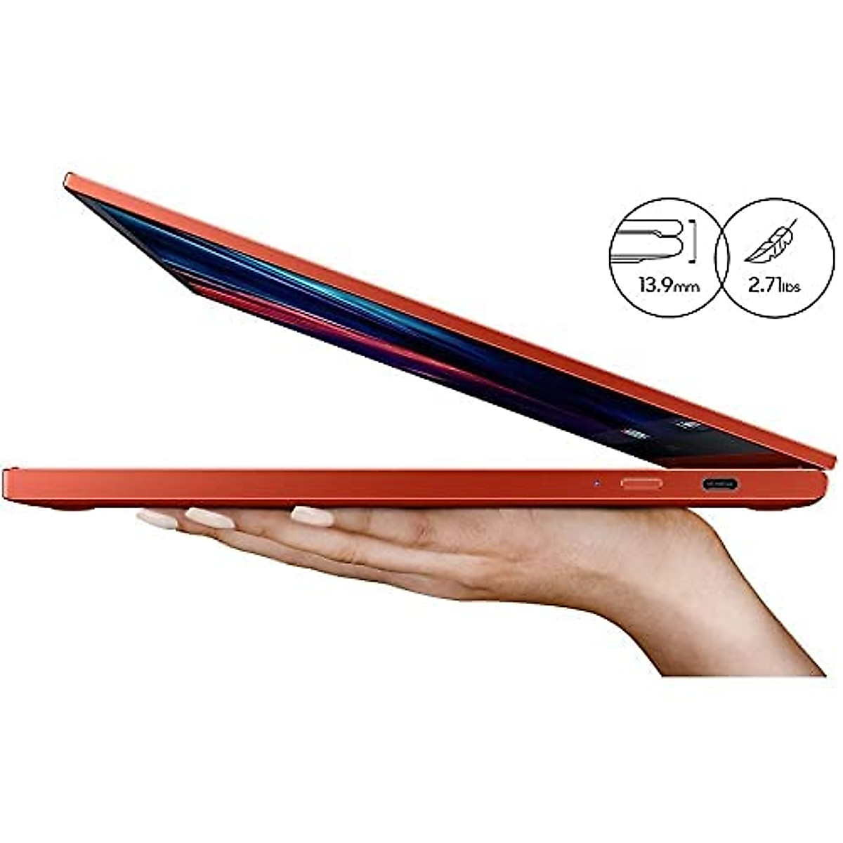 Samsung Galaxy Chromebook 2, 64GB, 4GB RAM, Fiesta Red (2021 Model) (Renewed)