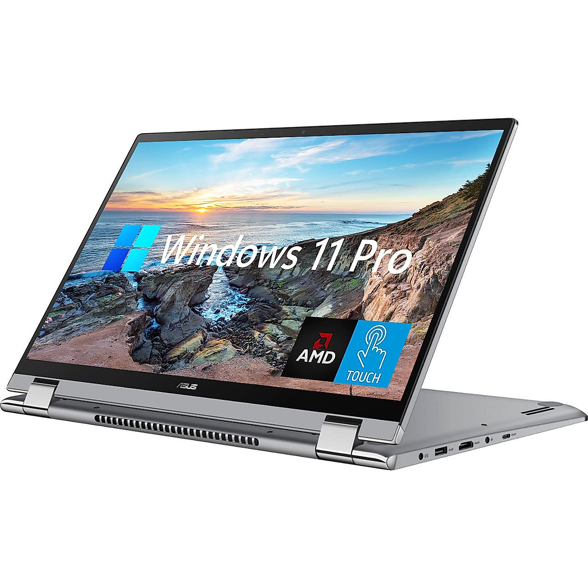 ASUS Touchscreen 15.6'' ZenBook Laptop with Windows 11 Pro, Full HD IPS Display, AMD Ryzen 7 5700U Processor, NVIDIA GeForce MX450, Backlit Keyboard, Gray (8GB RAM | 1TB PCIe SSD)