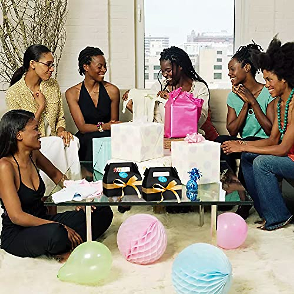 Lainrrew 30 Pcs Gable Candy Treat Boxes, Small Goodie Boxes Christmas Party Favor Boxes Kraft Paper Gift Box for Christmas Party Decorations Birthday Party Favors (Black)