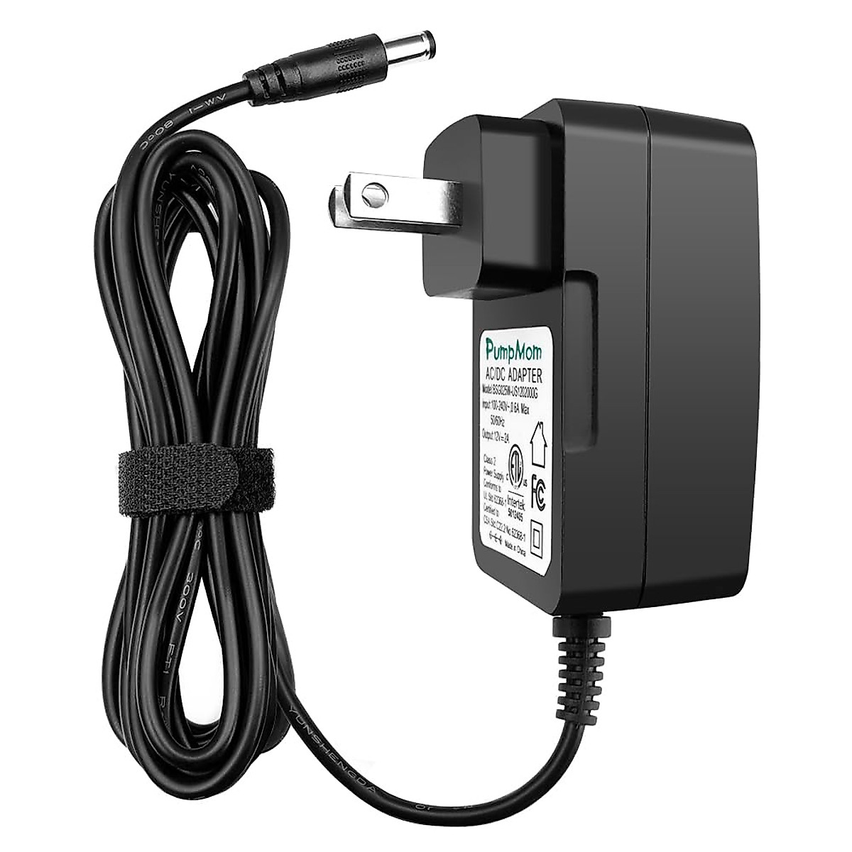 PumpMom 12V 2A Power Adapter Charger for Spectra S1 S2 S100 S200 and SG Synergy Gold Breast Pump, Replacement Power Supply for Motif Luna Brreast Pumps