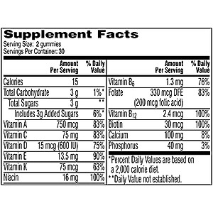 One A Day Teen for Him Multivitamin Gummies, Supplement with Vitamin A, C, D, E and Zinc for Immune Health Support* & more, 60 Count