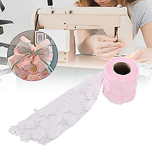 Flowers Tulle Rolls Printed Mesh Fabric Supplies Tulle Daisy Flower Sewing Crafting Fabric Gift Ribbon Mesh Lace Rolls()