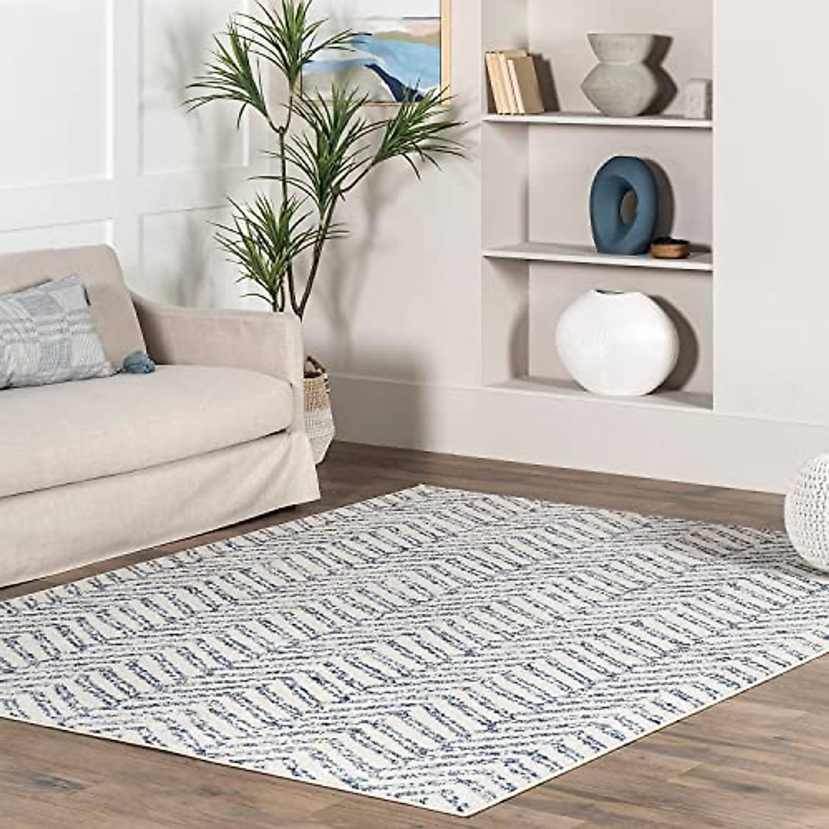 nuLOOM Rosanne Machine Washable Geometric Area Rug