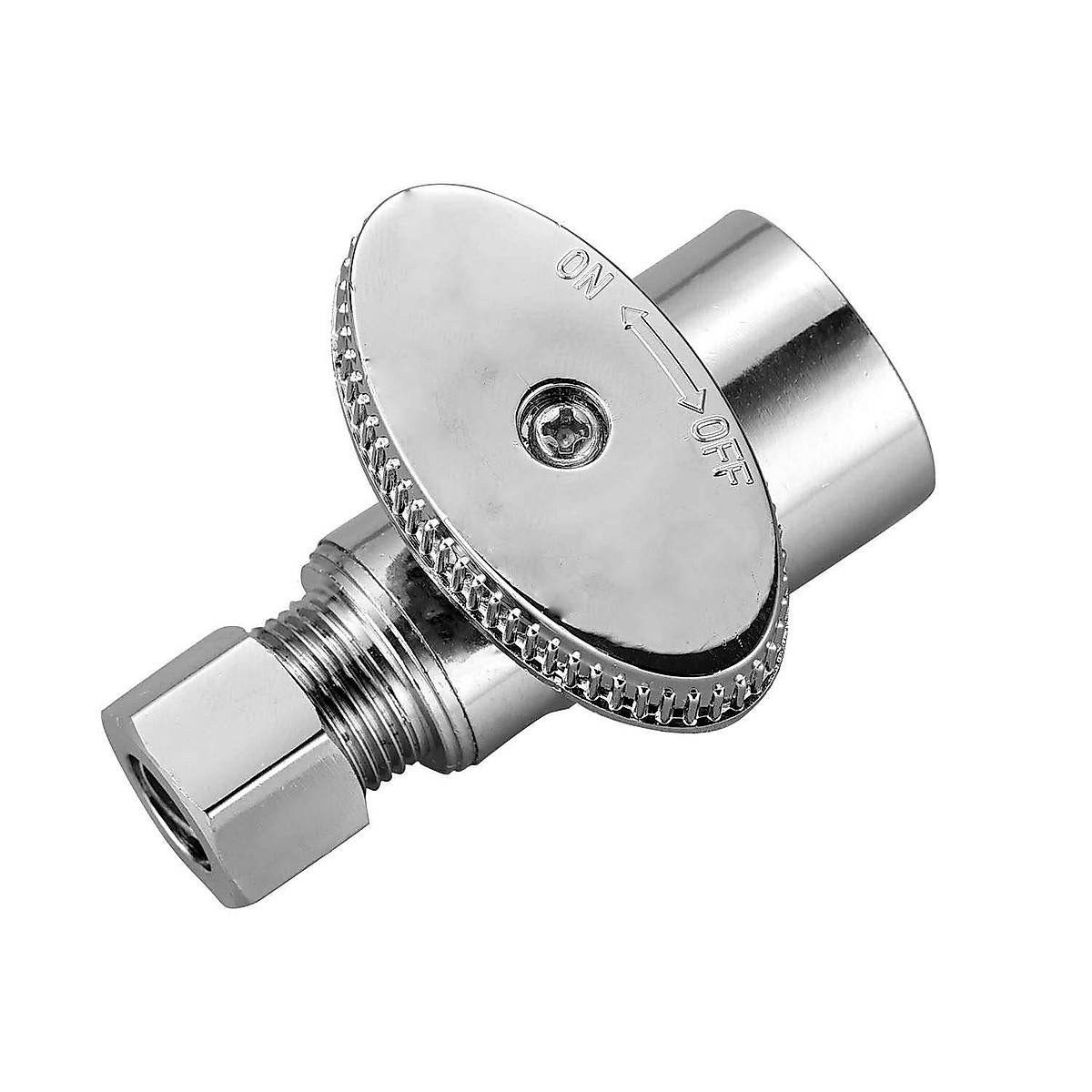 Minimprover 2 Pack Brass 1/2 Inch FIP x 3/8 Inch OD Compression Quarter Turn Straight Water Angle Stop Valve Shut Off