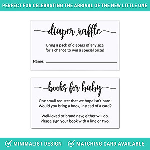 321Done Diaper Raffle Tickets, Made in USA - 3.5x2 White, With Name Line, Baby Shower Game, Enter to Win Drawing, Prize, Small - Set of 50