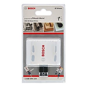 Bosch 2608594220 BiM Progressor Bi Holesaw 8% Cobalt Alloy Progressive Toothed Strip for Wood and Metals Diameter 54 mm