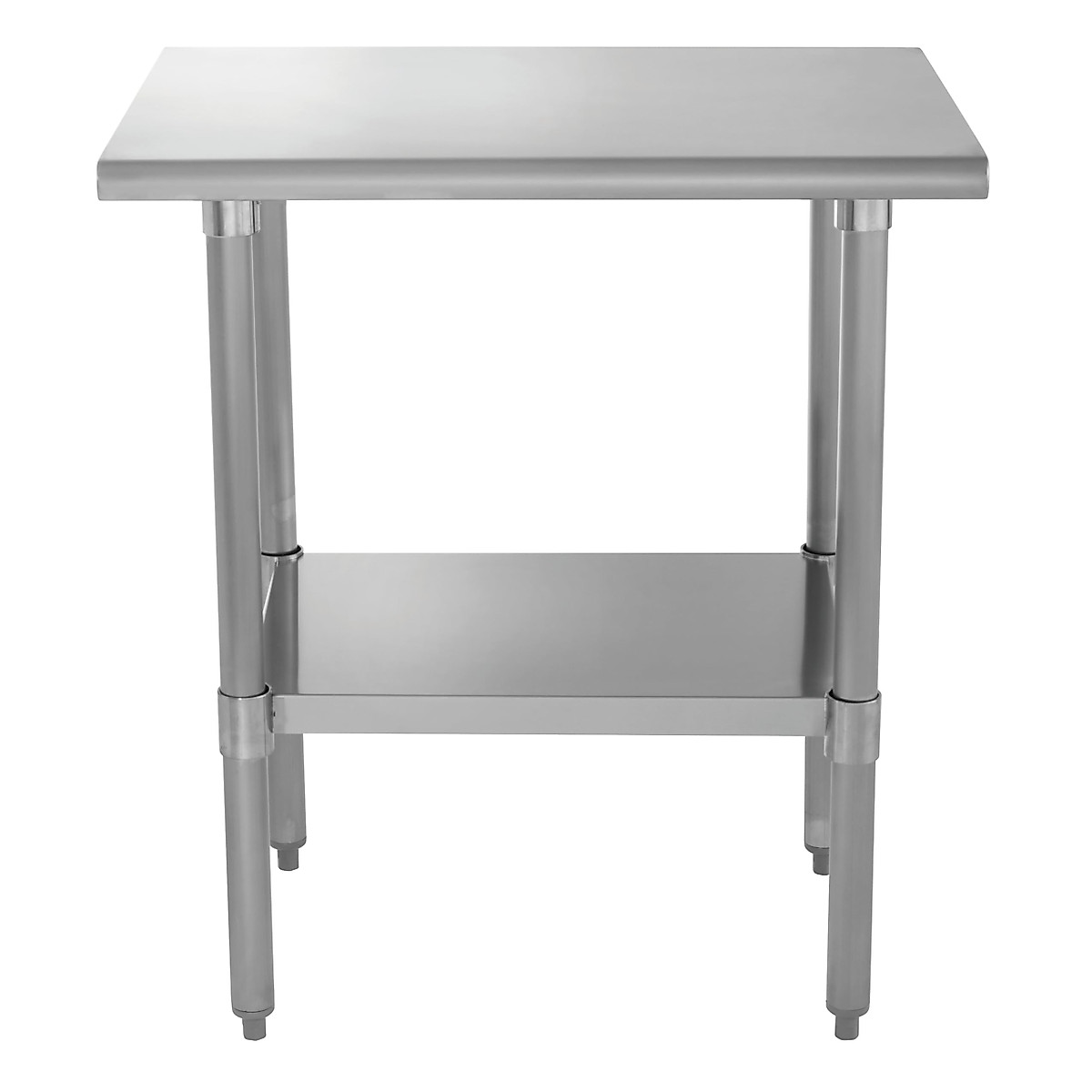 Kratos Stainless Steel Kitchen Prep Table 30" Dx72 W with Undershelf, NSF Worktable for Restaurants - 18ga/430SS (28W-001)