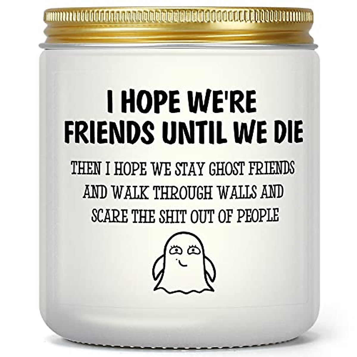 Gifts for Women Men, Unique Friendship Gift for Best Friend BFF Bestie, Funny Personalized Birthday Anniversary Christmas Present for Coworker Sister Classmate Female, Lavender Candle for Her Him