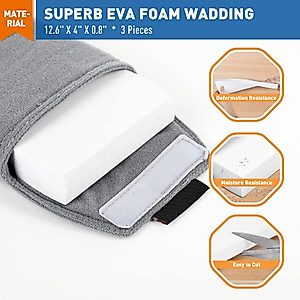 MAGZO Tailorable Door Draft Stopper 38" L X 4.7" W X 1.2" T, Fit Door Bottom Length 30-38 Inch Door Draft Blocker Noise Cold Air Wind Dust Proof Energy Saving, Gray