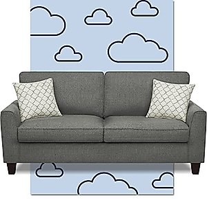 Serta Deep Seating Astoria 78" Sofa in Dark Gray