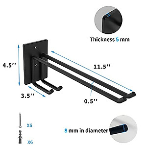 Foozet Ski Storage Rack with Ski Poles Storage Rack Wall Mount Heavy Duty Metal, Suitable for 2 Pairs Snowboard Storage Hanger for Garage Home Indoor Hold up to 100lbs